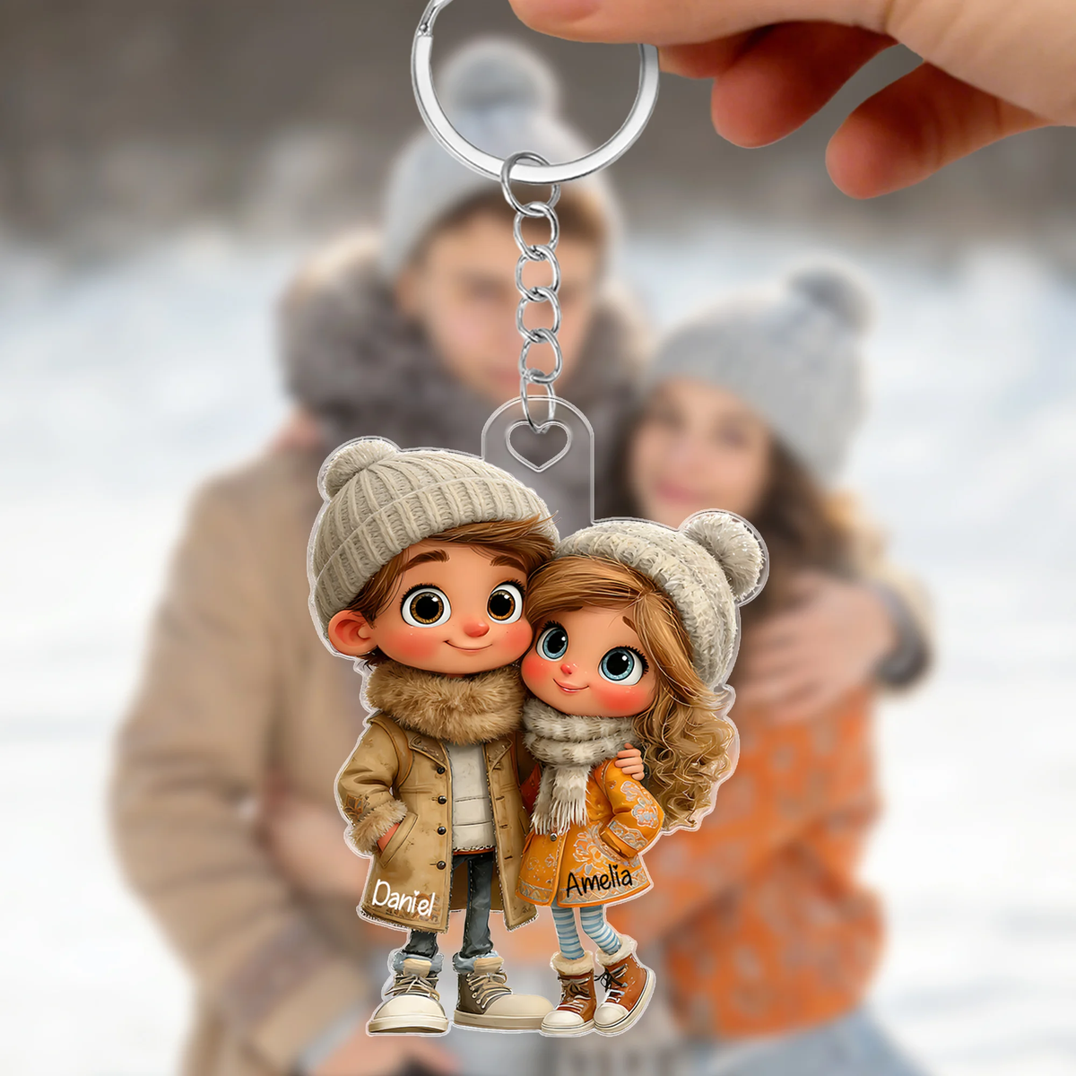 Personalized Cartoon Character Acrylic Keychain with Name - callown