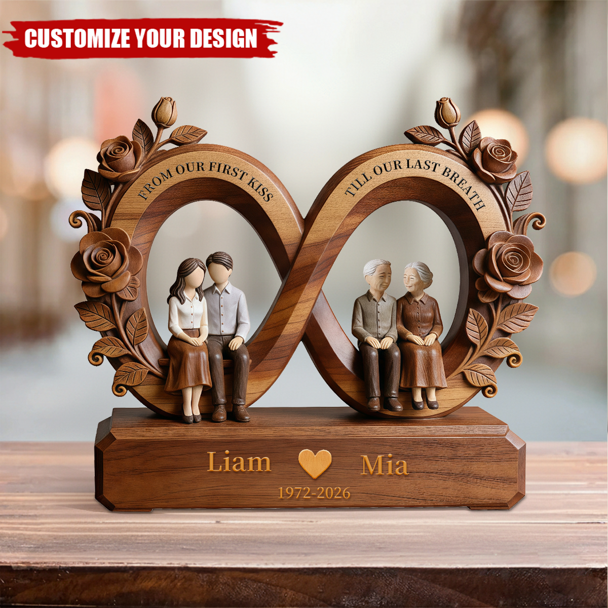 Personalized Couple Infinity Symbols Acrylic Plaque - callown